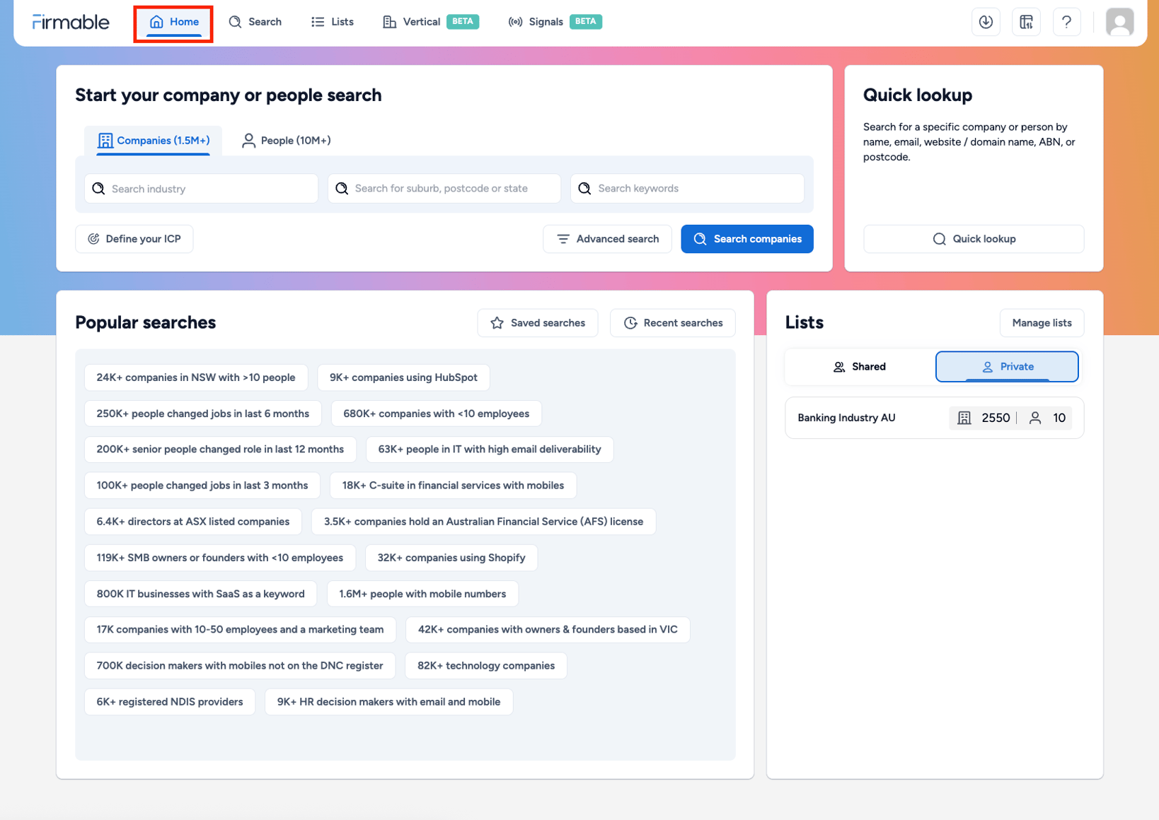 How to navigate Firmable
